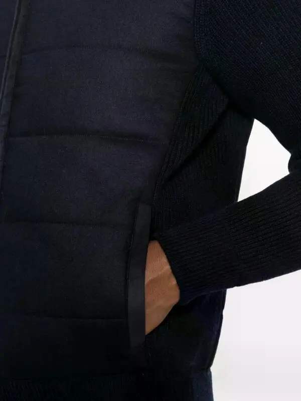 FILERIA Padded-panel Ribbed-knit Jacket