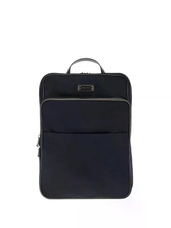 Paul & Shark Leather-trim Cashmere Backpack - Blue