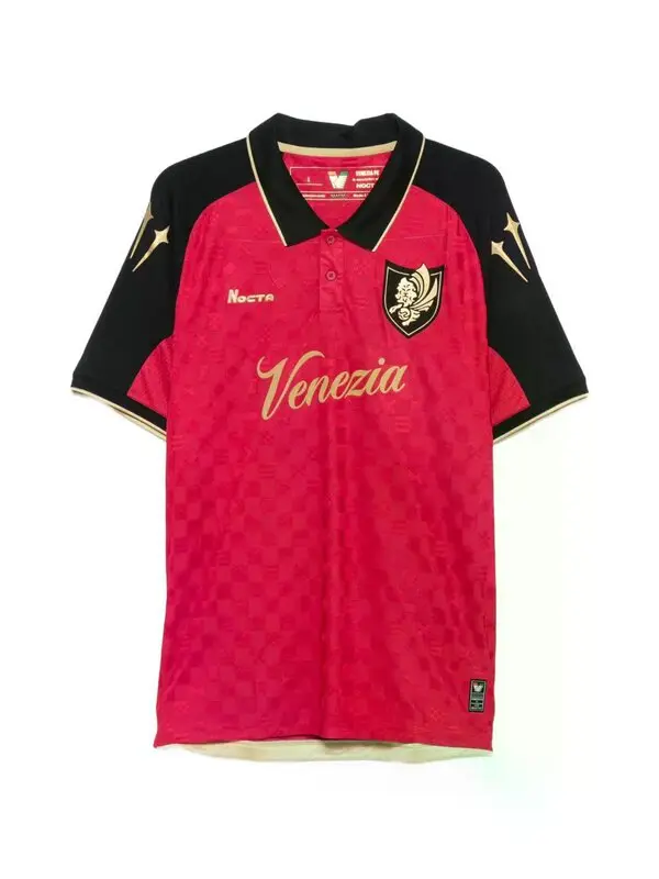 VENEZIA FC Logo-patch Checkered Polo Shirt