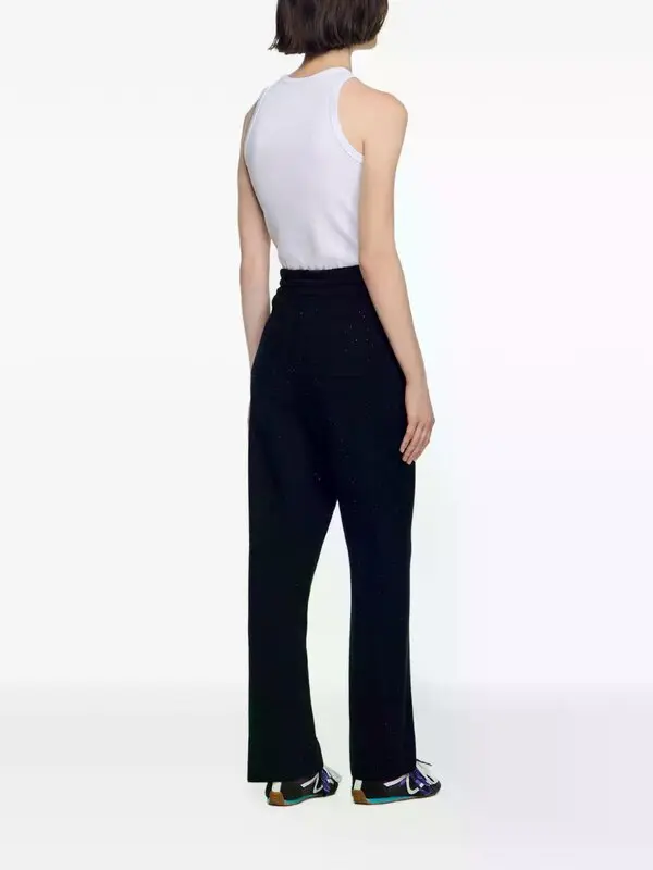 Sandro Rhinestone-embellished Drawstring Track Pants