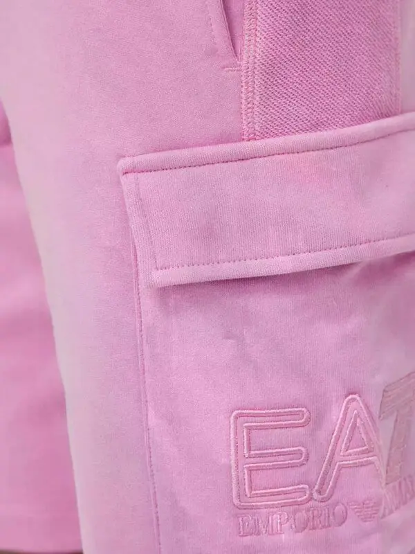 EA7 Logo-embroidered Track Shorts