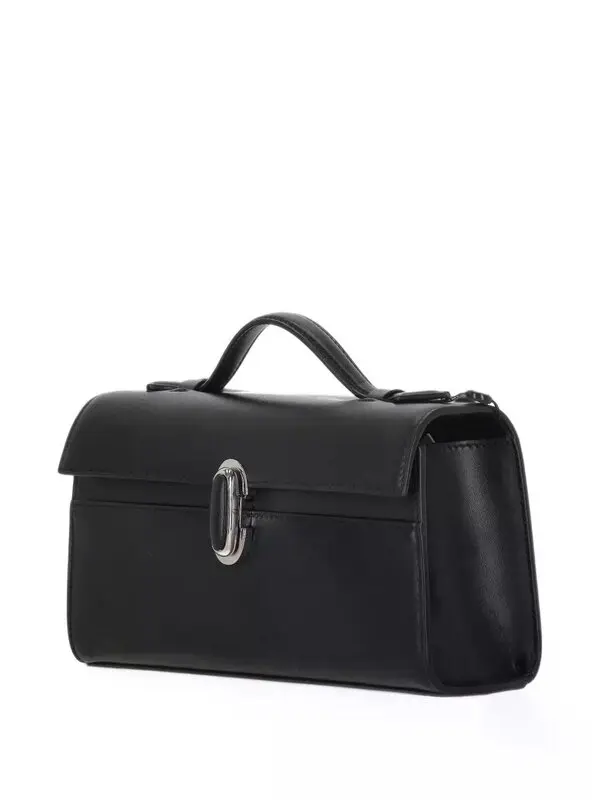 Savette Turn-lock Leather Tote Bag