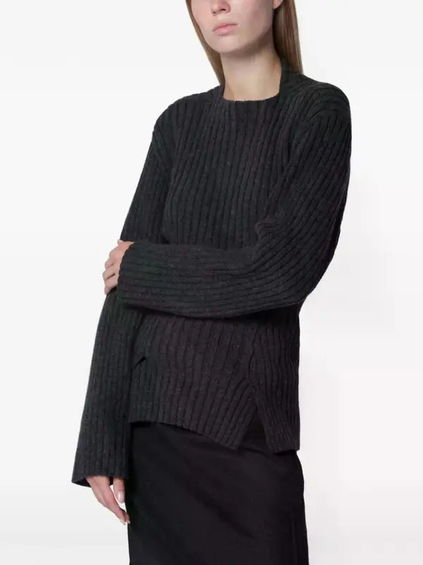 Victoria Beckham Ribbed-knit Sweater - Grey