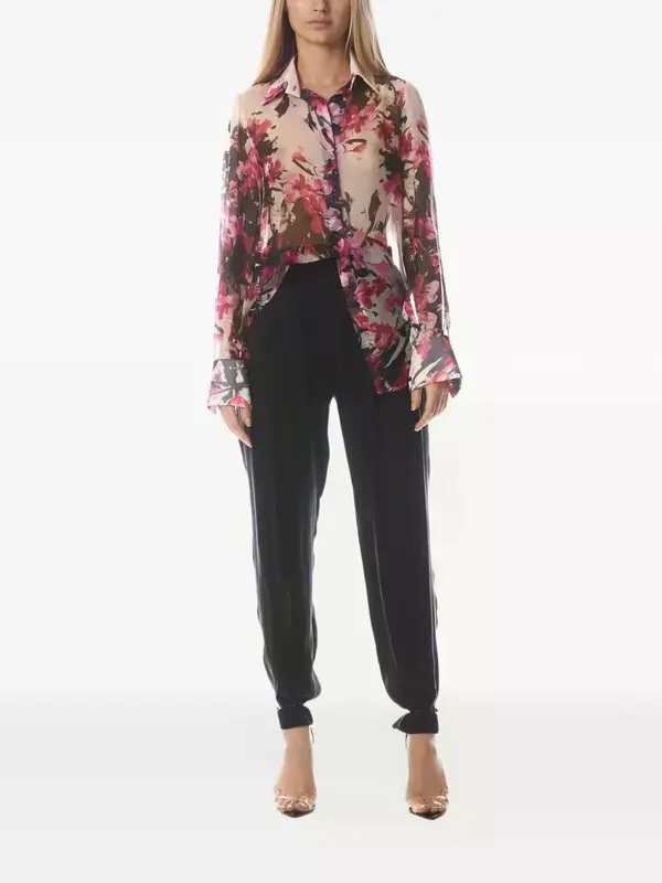 TESSITURA Floral-print Silk Shirt