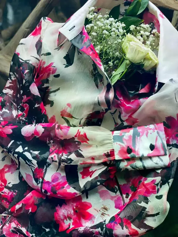 TESSITURA Floral-print Silk Shirt