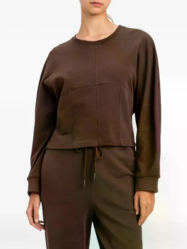 TWINSET Bustier-style Cropped Sweatshirt - Brown