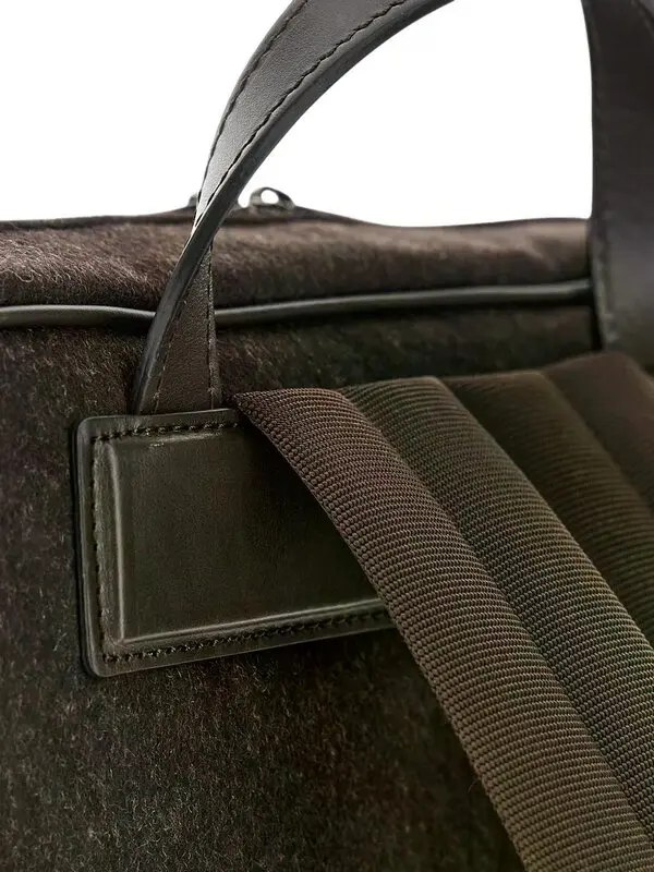 Paul & Shark Leather-trim Cashmere Backpack