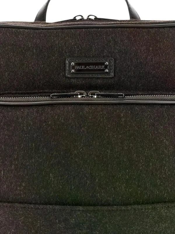 Paul & Shark Leather-trim Cashmere Backpack