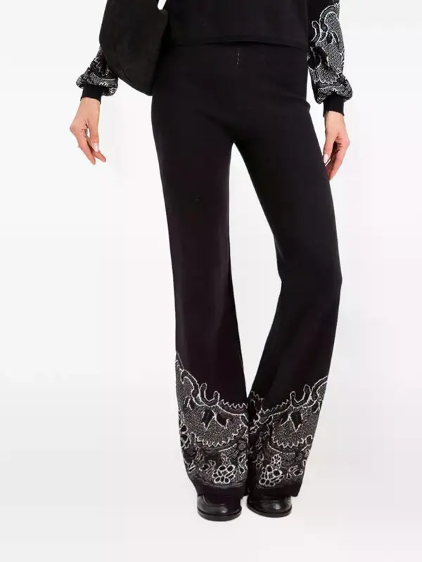 TWINSET Jacquard-knit Trousers