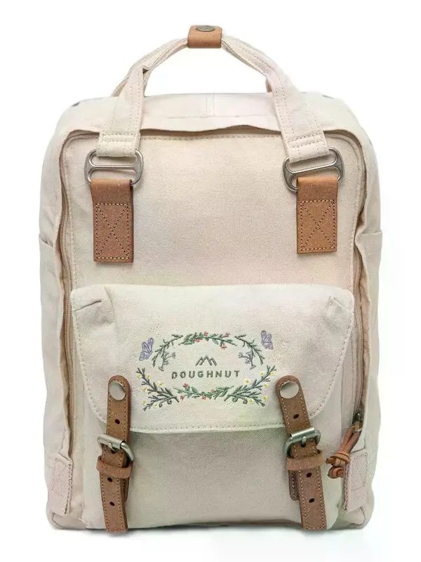 DOUGHNUT Macaroon Embroidered Canvas Backpack