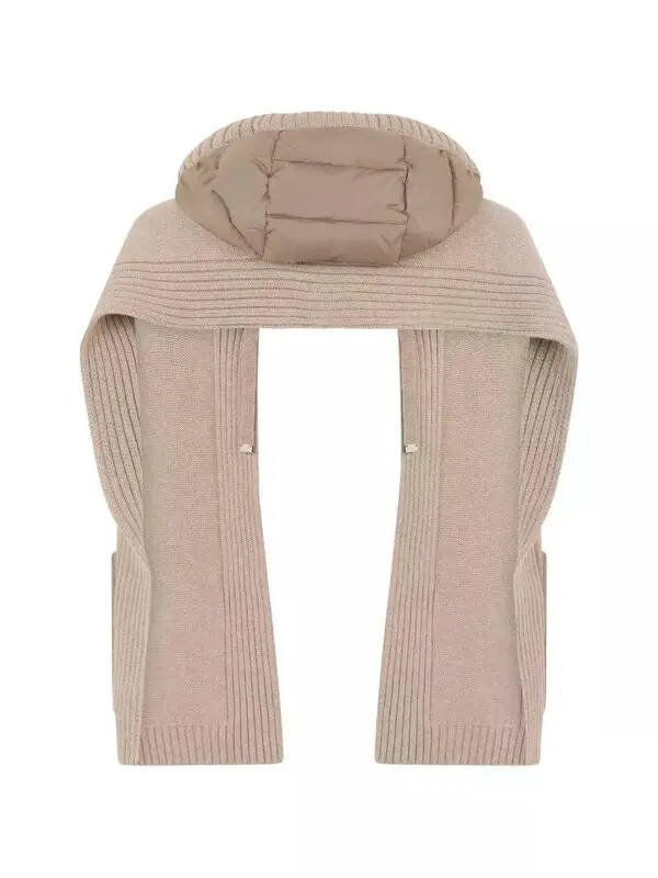 MOORER Luisia-cwh Hooded Ribbed-knit Scarf