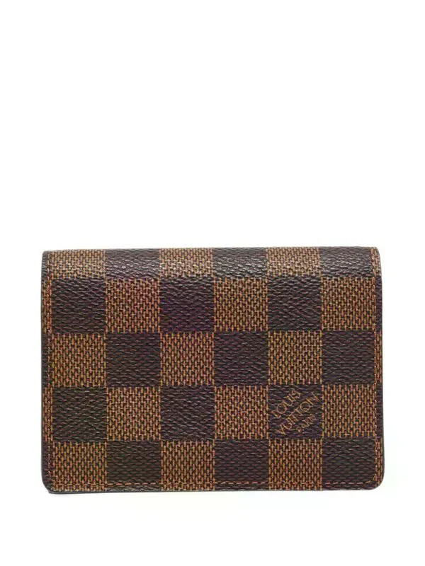 LOUIS VUITTON 2011 Envelope Damier Ebene Cardholder - Brown
