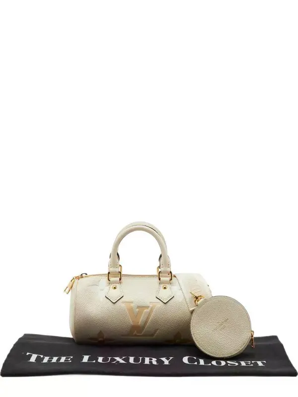 LOUIS VUITTON Papillon Bb Monogram Empreinte Leather Satchel Bag