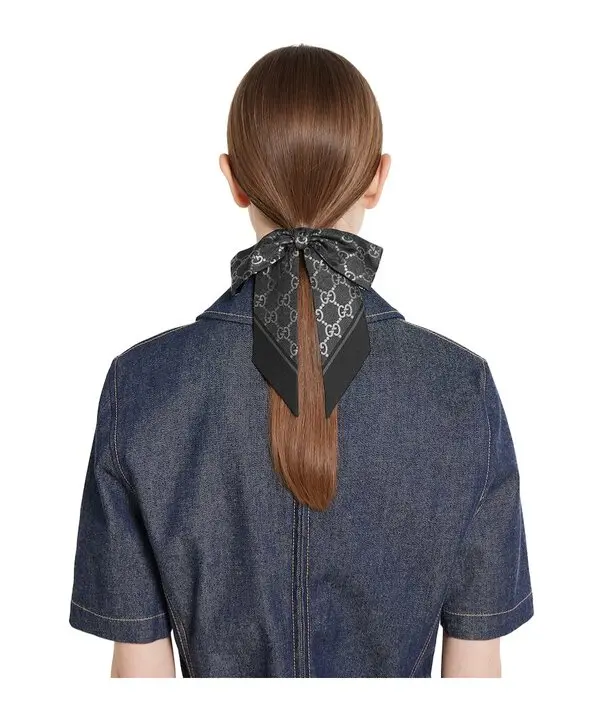Gucci Printed Silk Scrunchie