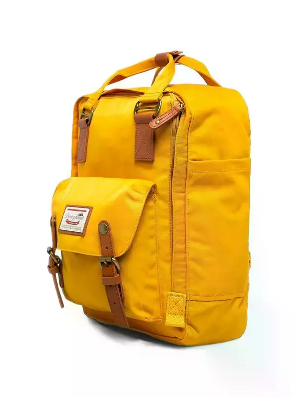DOUGHNUT Macaroon Leather-trim Buckle-strap Backpack