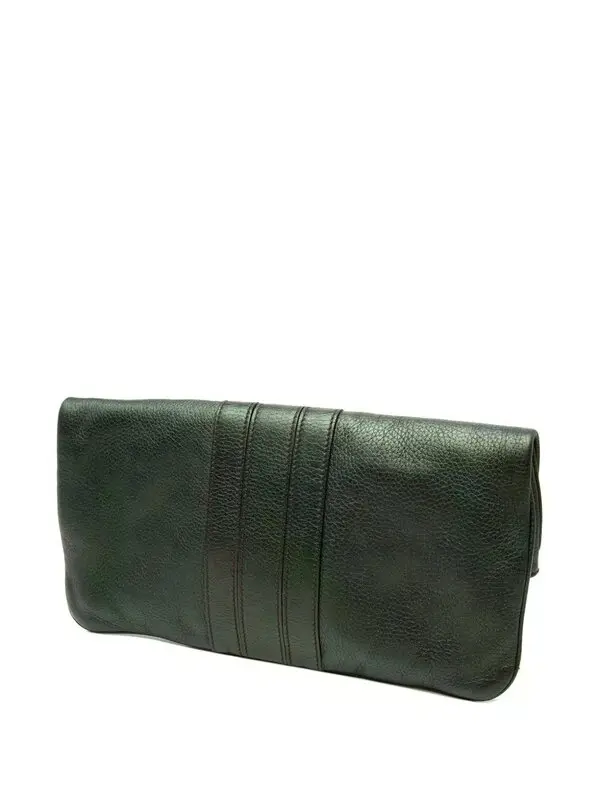 Gucci 2000-2015 Calfskin Bamboo Tassel Lucy Fold Over Clutch Bag