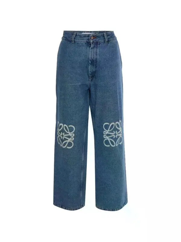 Loewe Anagram-motif Wide-leg Jeans