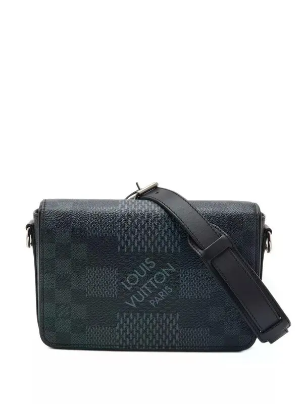 LOUIS VUITTON 3d Studio Damier Graphite Messenger Bag - Black