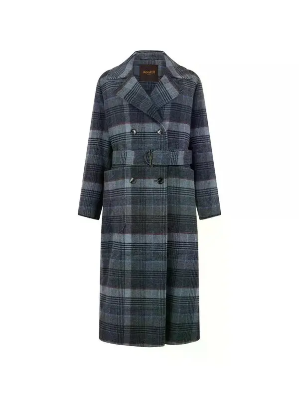MOORER Malaika-ach Check Belted Coat