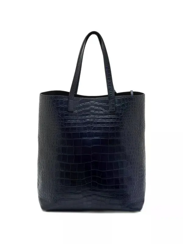 Saint Laurent 2017 Bold Crocodile-embossed Tote Bag