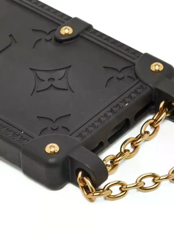 LOUIS VUITTON Re-trunk Monogram Iphone 14 Pro Chain Case