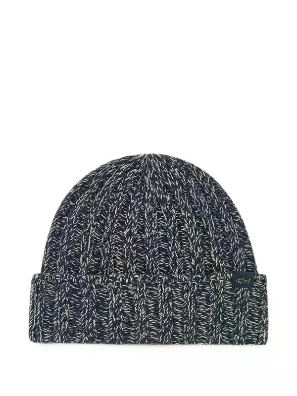 Paul & Shark Marl-knit Turn-up Beanie Hat
