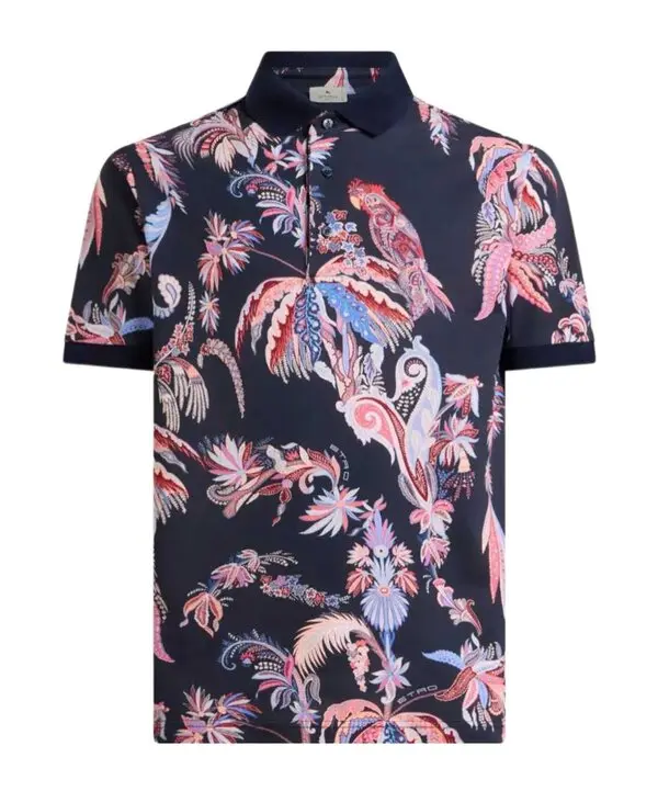 Etro Paisley Print Short-sleeved Polo Shirt