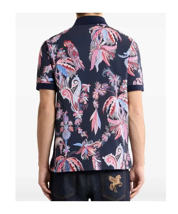 Etro Paisley Print Short-sleeved Polo Shirt