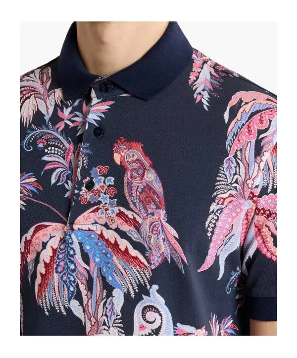 Etro Paisley Print Short-sleeved Polo Shirt