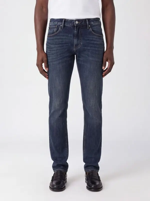 Emporio Armani Slim Fit Stretch Cotton Jeans With Five Pockets - Denim
