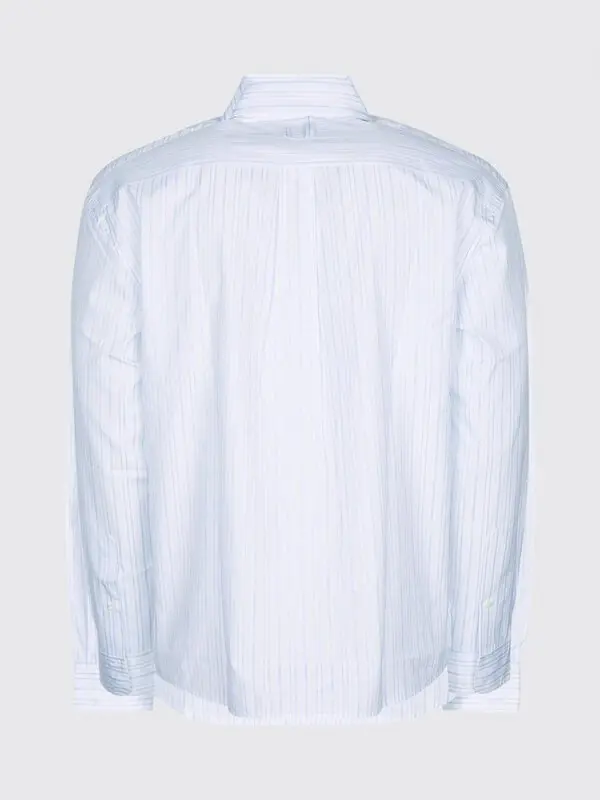 Jacquemus Striped Cotton Shirt With French Collar And Logo