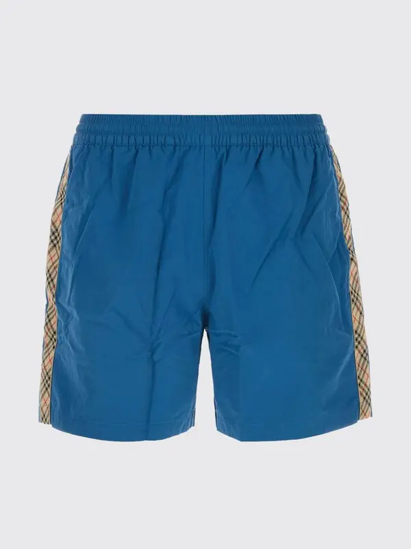 Burberry Check Nylon Swim Shorts With Side Bands