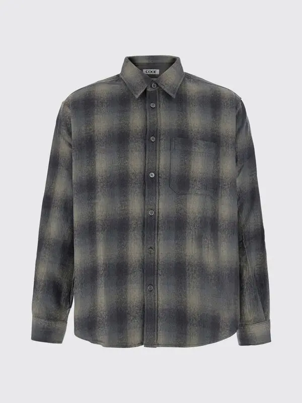 COOR Check Cotton And Wool-blend Shirt With French Collar
