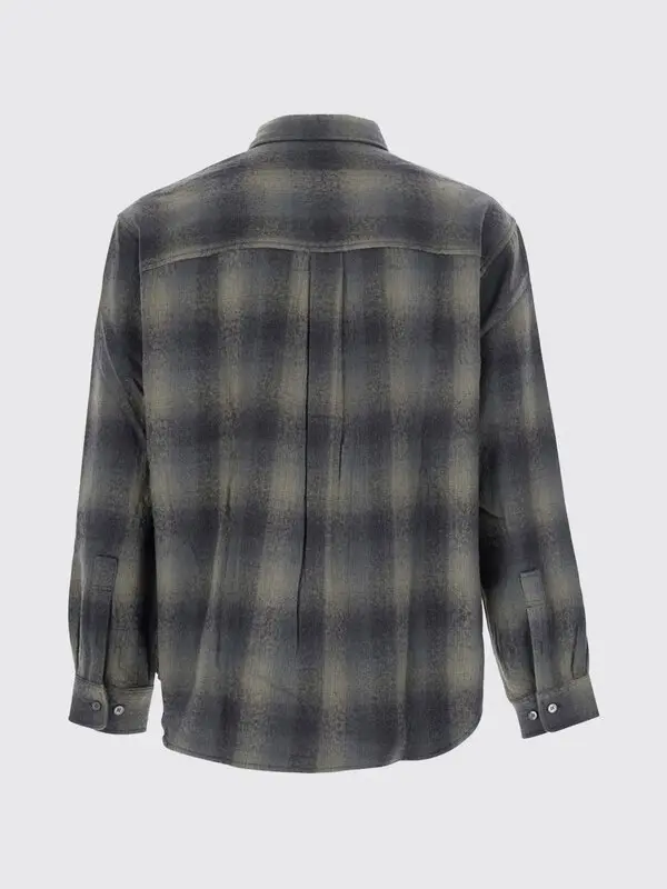 COOR Check Cotton And Wool-blend Shirt With French Collar