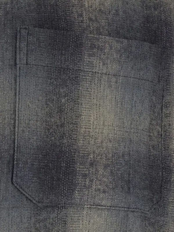 COOR Check Cotton And Wool-blend Shirt With French Collar
