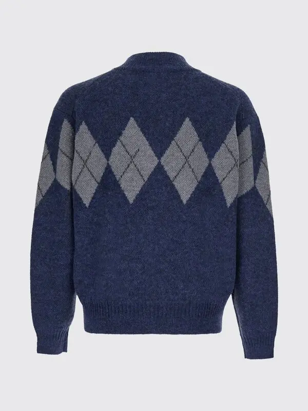 COOR Argyle Wool And Alpaca-blend Zip-up Cardigan - Blue