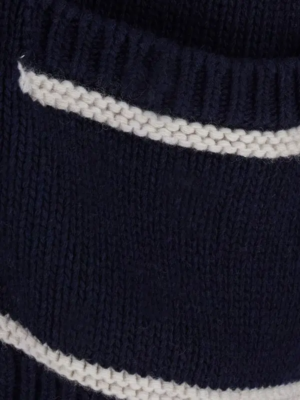 SEBAGO Wool Blend Cardigan With Shawl Collar And Graphic Print