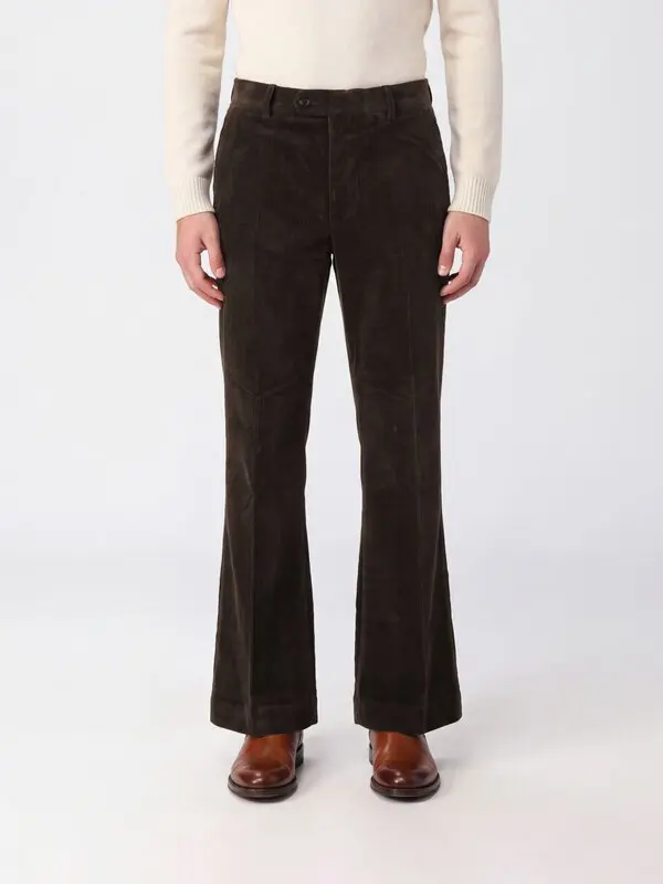 TONYWACK Flared Mid-rise Corduroy Trousers With Off-centre Closure