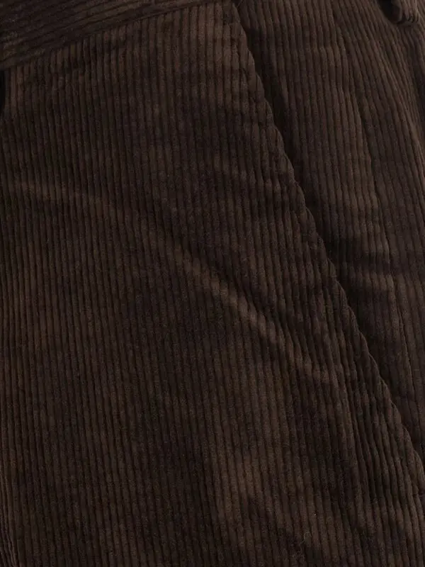 TONYWACK Flared Mid-rise Corduroy Trousers With Off-centre Closure