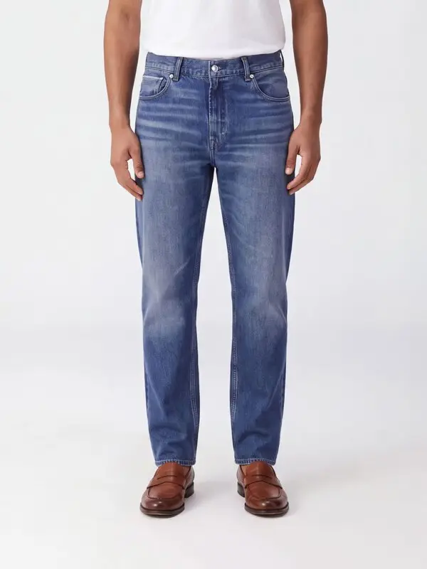 7 For All Mankind Modern Straight Pure Cotton Denim Straight-leg Jeans - Grey
