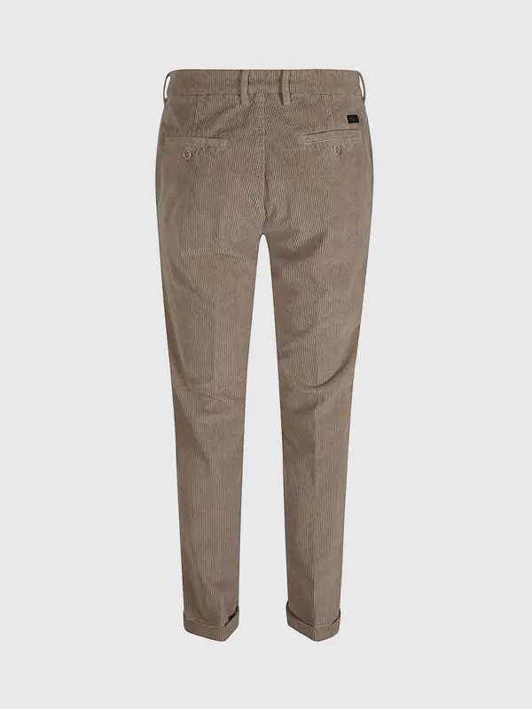 FAY Slim Fit Corduroy Chino Trousers With America Pockets