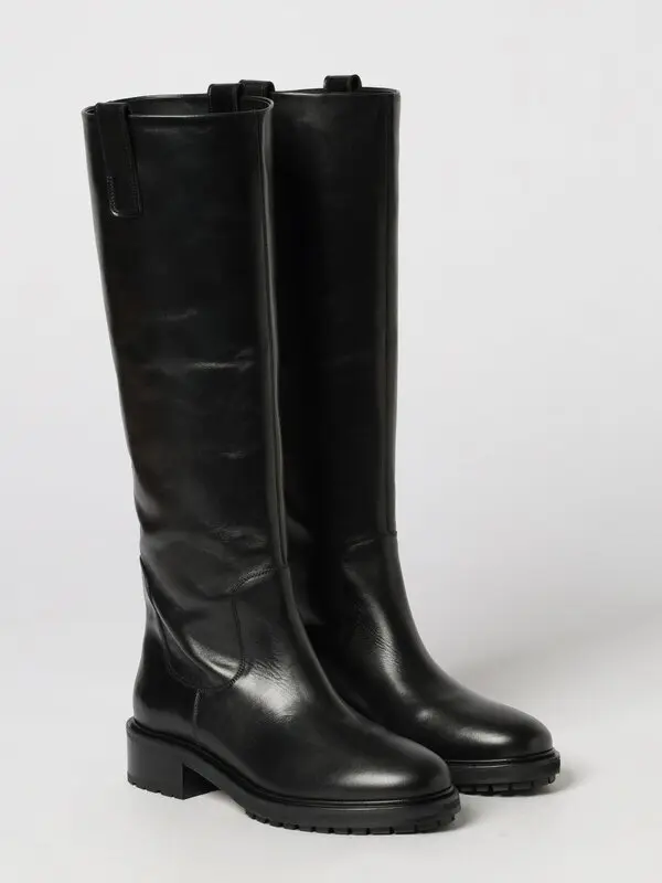 AeydĒ Henry Smooth Leather Knee-high Boots With Lug Sole