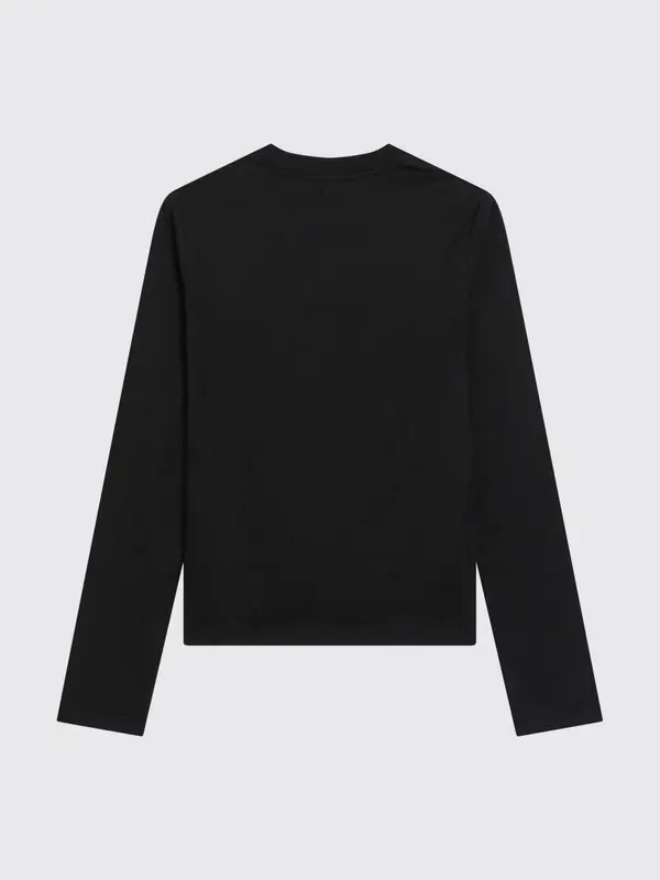 AMI Paris Long-sleeved Cotton T-shirt With Contrast Logo