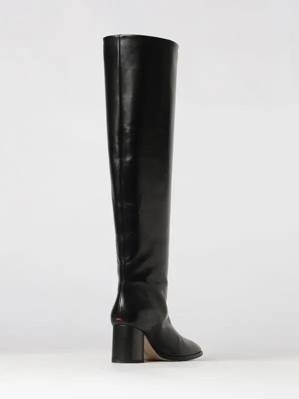 AeydĒ Almut Knee-high Round Toe Boots In Smooth Leather