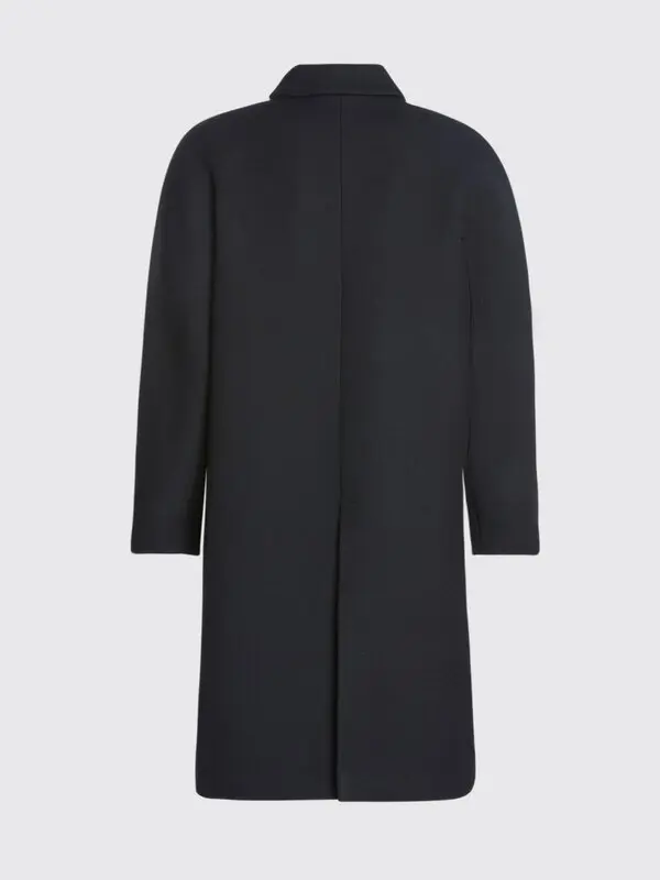 COLLINI MILANO 1937 Single-breasted Virgin Wool Long Coat With Jewelled Buttons