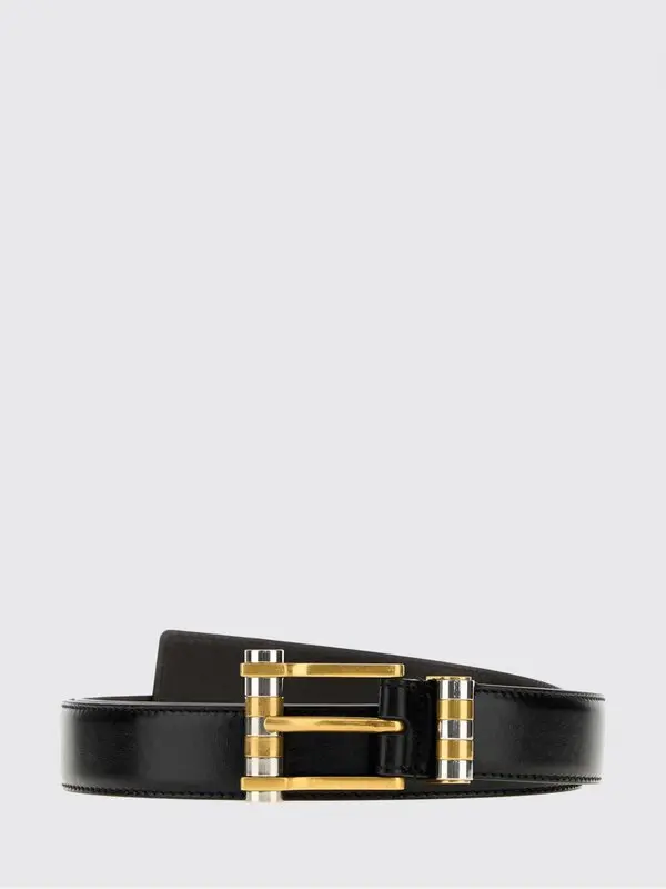 Versace Smooth Calfskin Leather Belt With Pin Buckle