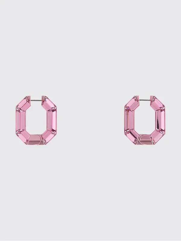 SWAROVSKI Lucent Hoop Earrings In Clear Crystal And Aluminum - Transparent