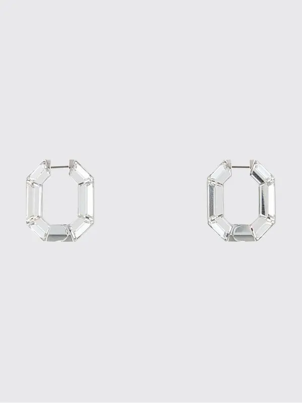 SWAROVSKI Lucent Hoop Earrings In Clear Crystal And Aluminum - Transparent