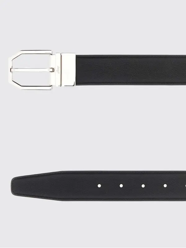 Brioni Reversible Belt In Smooth Calfskin With Engraved Logo Buckle