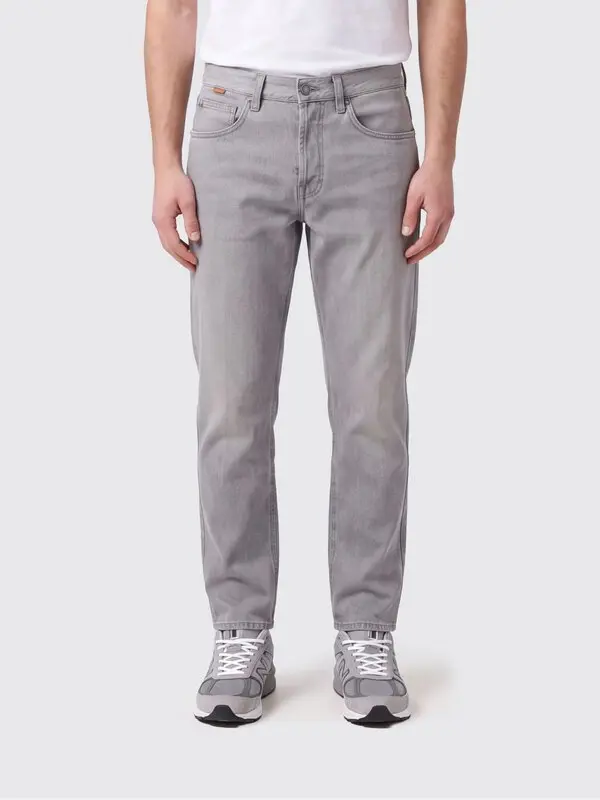 LARDINI Skinny Fit Five-pocket Cotton Denim Jeans With Mid-rise Waist - Grey